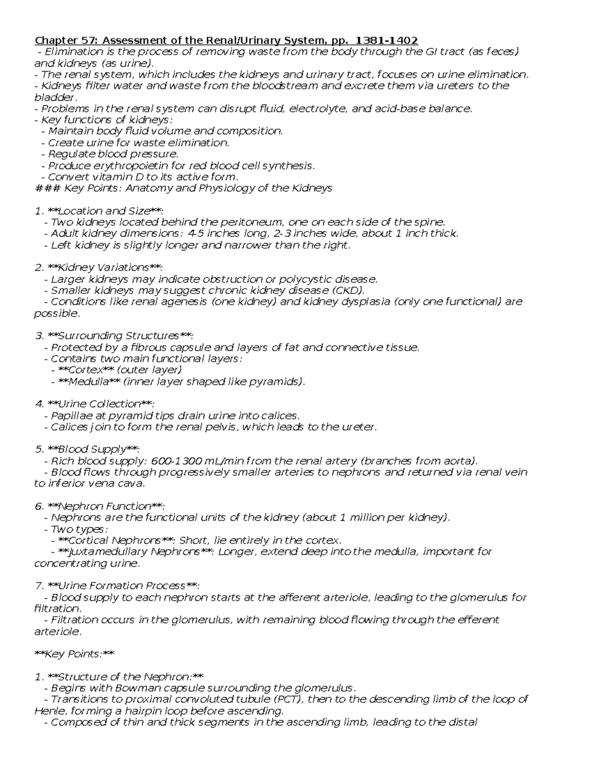 Chapter 57: Renal/Urinary System Assessment & Key Procedures Overview ...