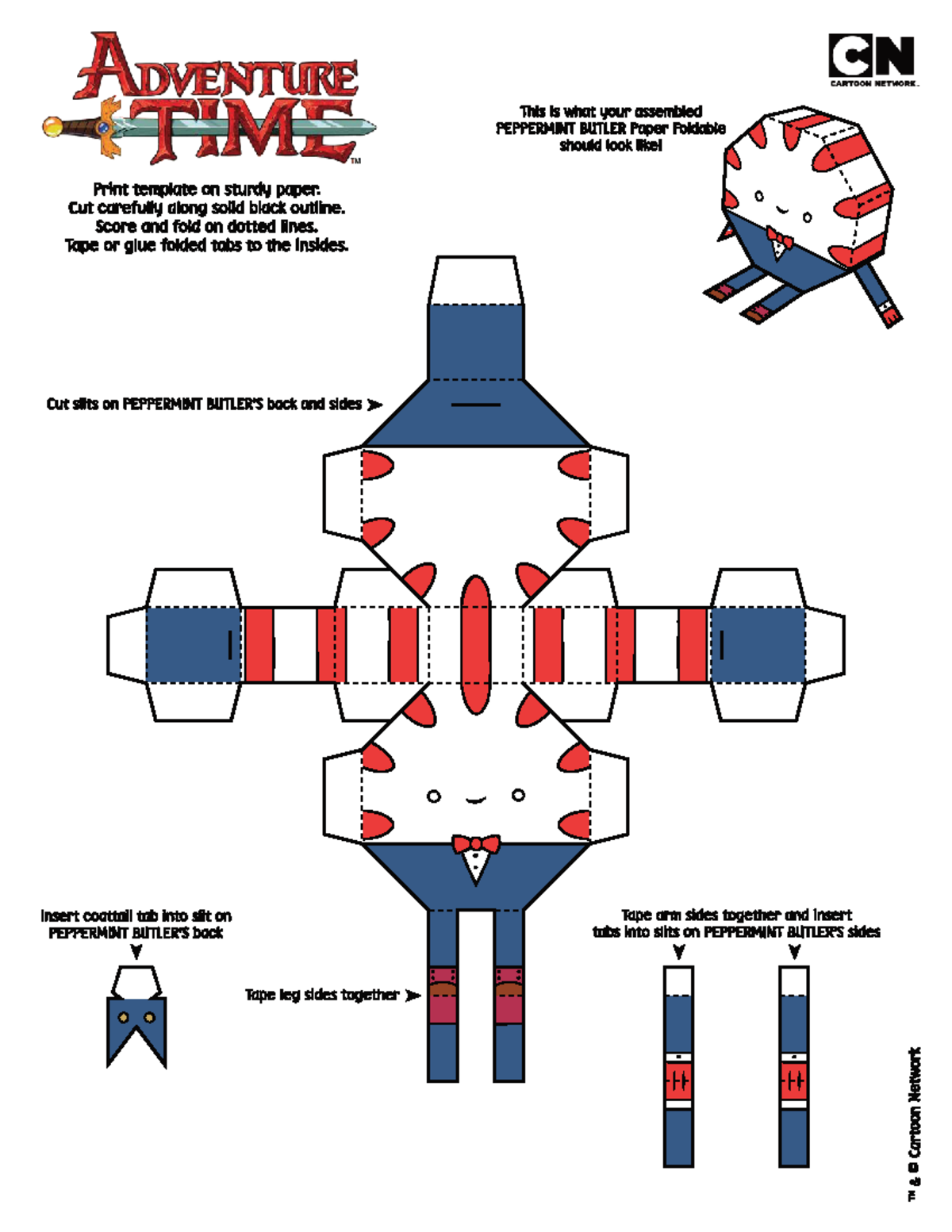 Peppermint Butler Paper Foldable Instructions for CN Adventure - Studocu