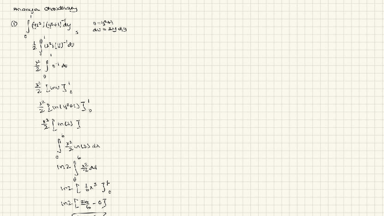 Calc Recitation 13 - Advanced Integration Techniques - Studocu