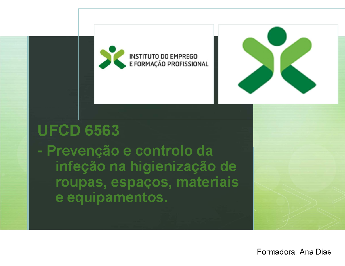 UFCD 6563 Lavagem e Desinfecção: Métodos e Práticas Essenciais - Studocu