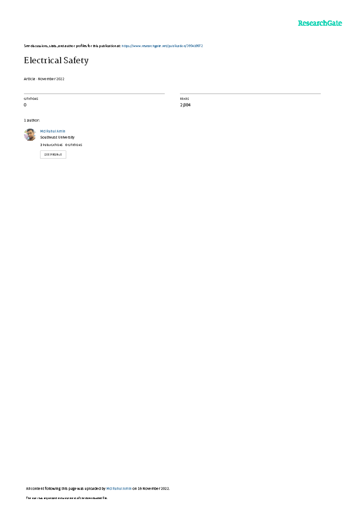 Electrical Safety Guidelines and Hazards Overview - November 2022 - Studocu