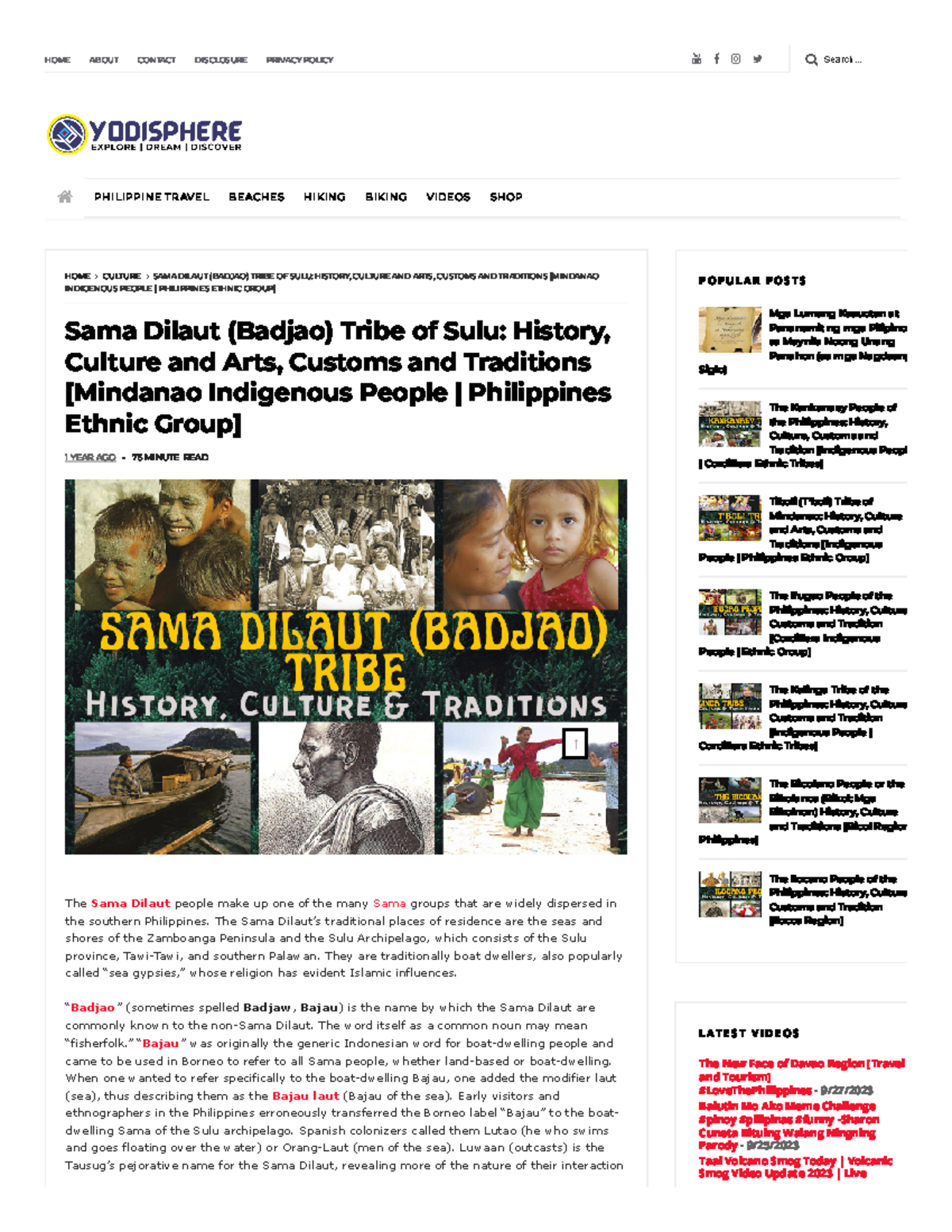 Sama Dilaut (Badjao) Tribe: History, Culture & Traditions [Mindanao ...