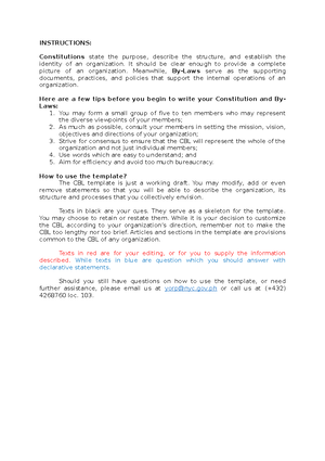 SSLG Constitution and By Laws - THE CONSTITUTION AND BY-LAWS OF [name ...