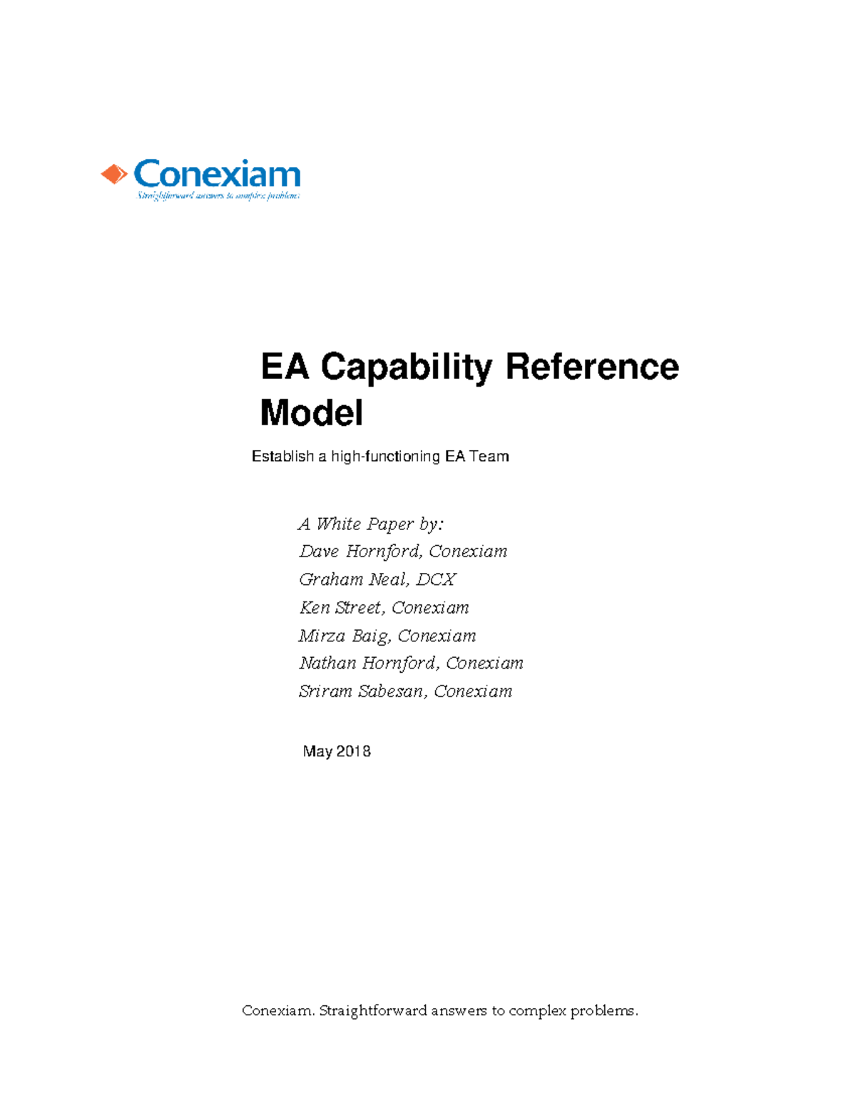 Conexiam EA Capability Reference Model - Conexiam. Straightforward ...