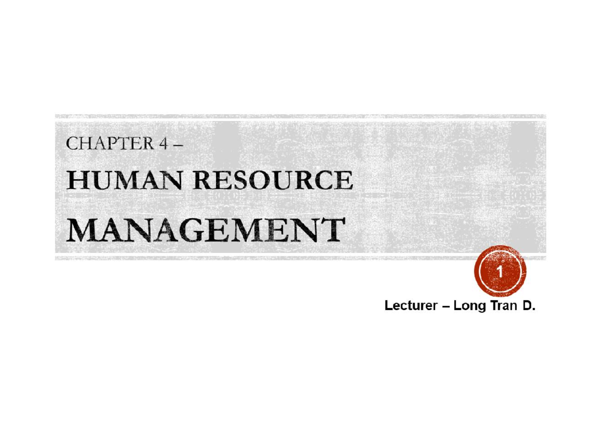 Chapter IV - HRM Concepts and Practices Analysis - Studocu