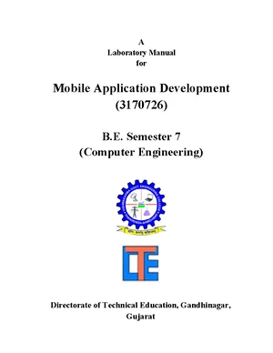MAD Practicals harshil - Laboratory Manual Mobile Application Development B. Semester 7 ...