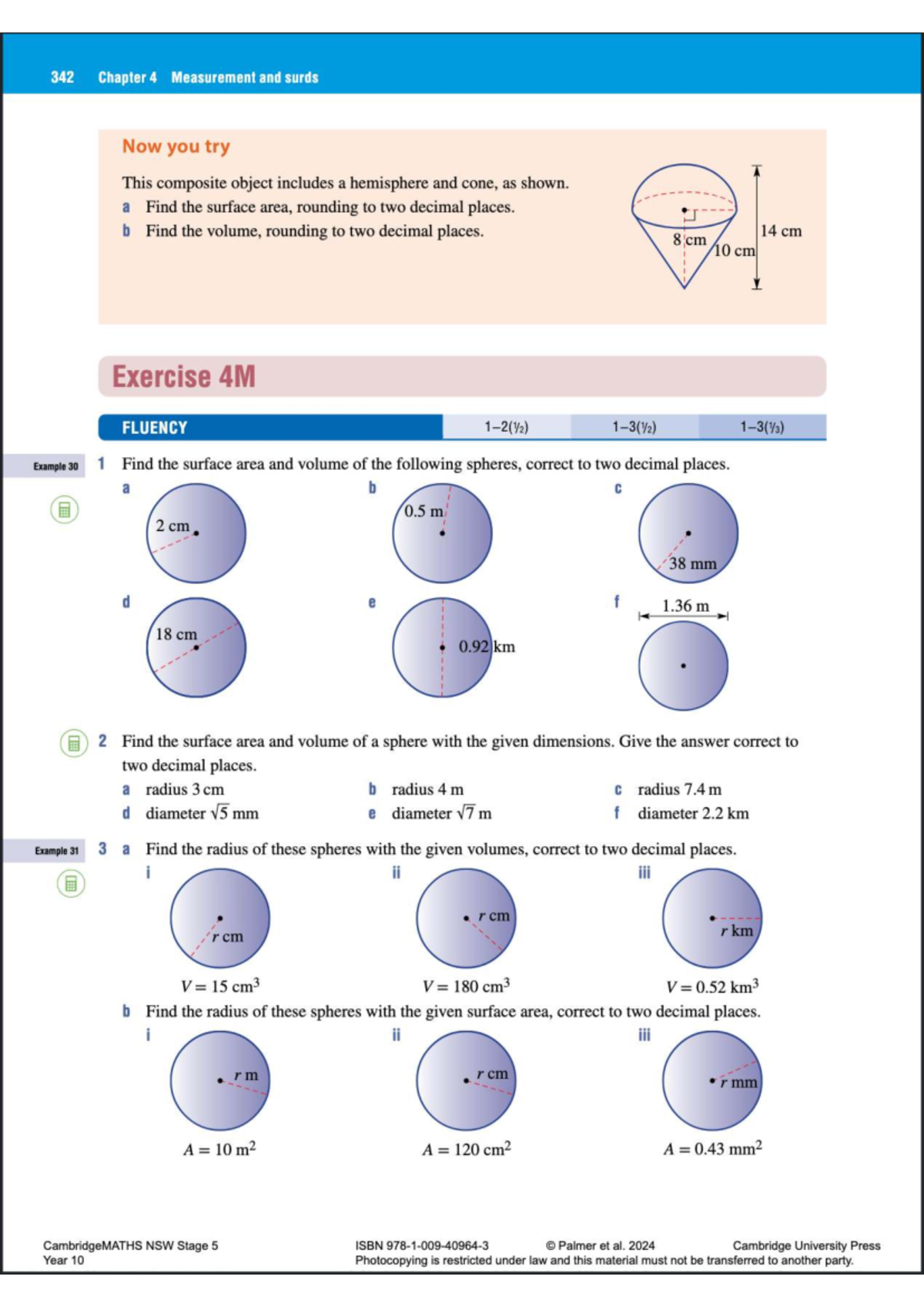 342 Chapter 4 Measurement: Surface Area & Volume of Spheres - Studocu