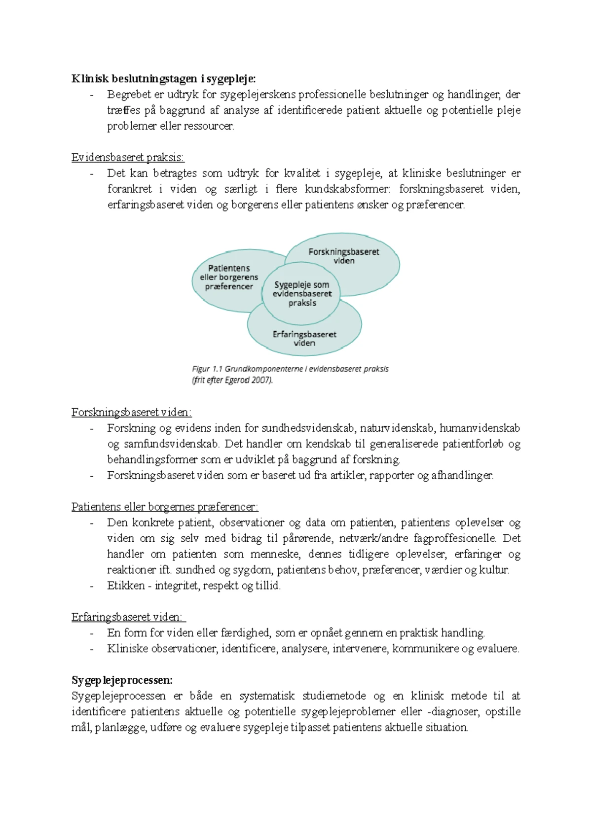 KROB modellen - Vidensformer - KROB-modellen: - klinisk refleksion omkring beslutningatagen - Et ...