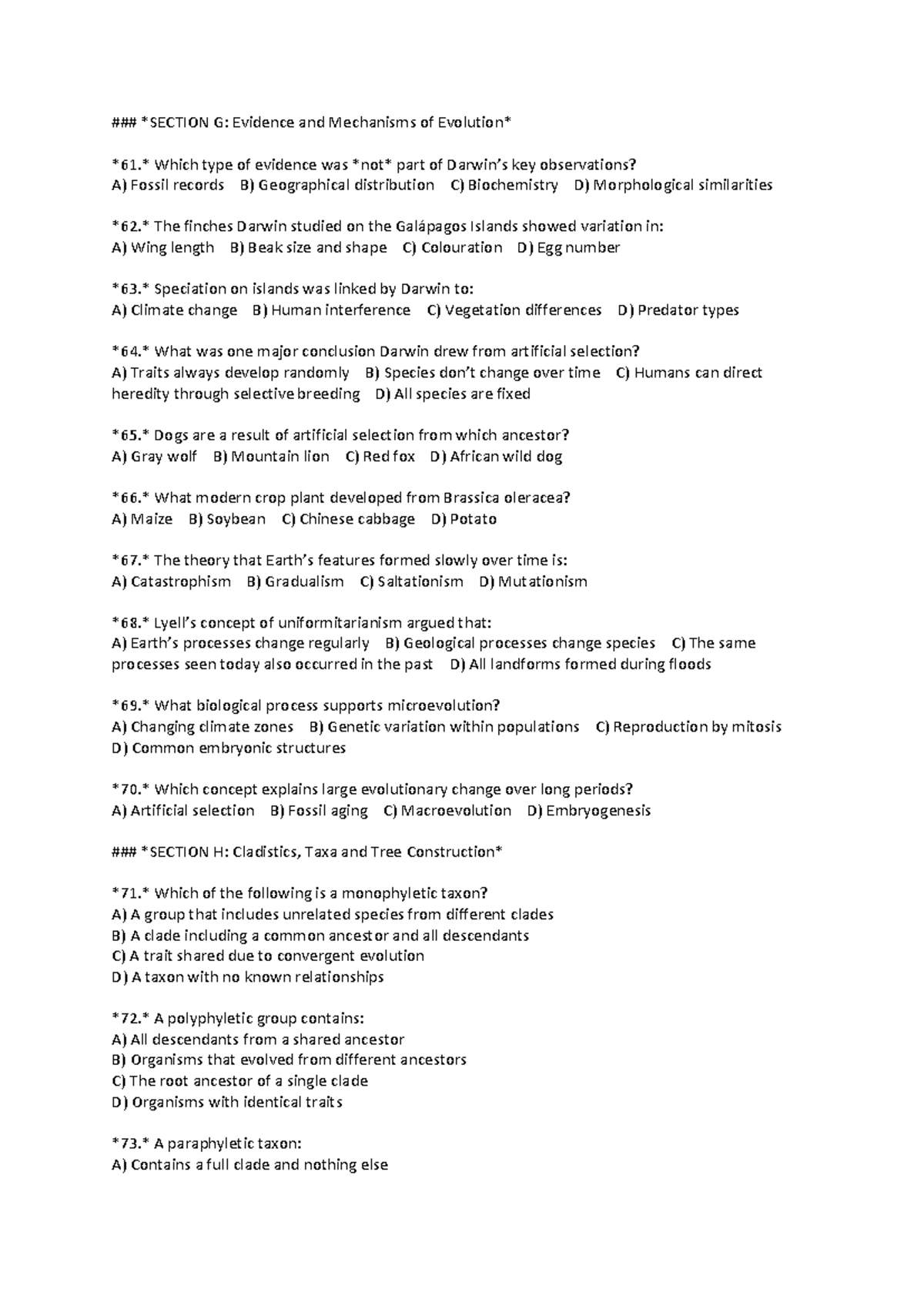 Promotion Test 2 - Practice Test for Biology (BIO 101) - Studocu