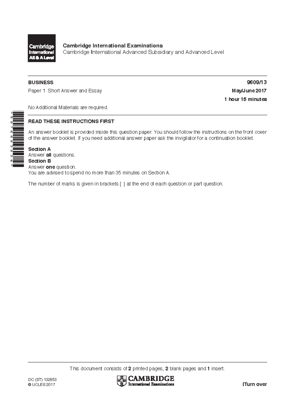 Paper 13 - This document consists of 2 printed pages, 2 blank pages and ...