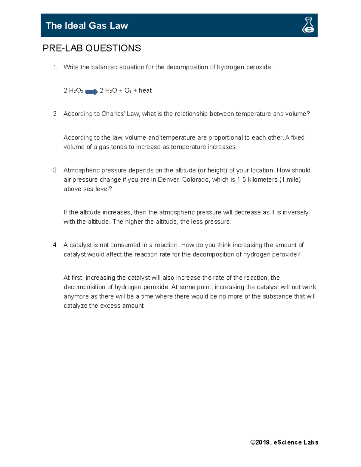 Module 11 Post-Lab Workbook: Exploring the Ideal Gas Law - Studocu