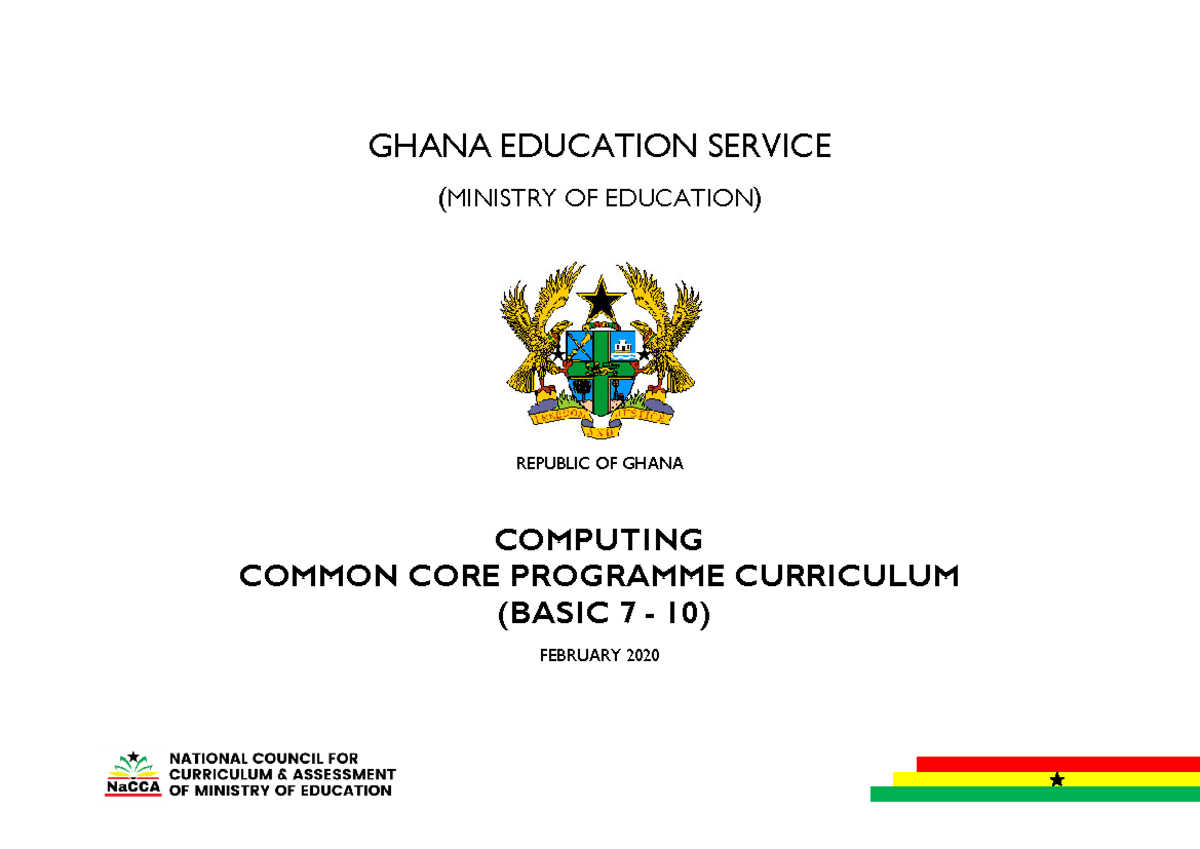 GES Computing Curriculum Draft for Common Core Programme B7-B10 - Studocu