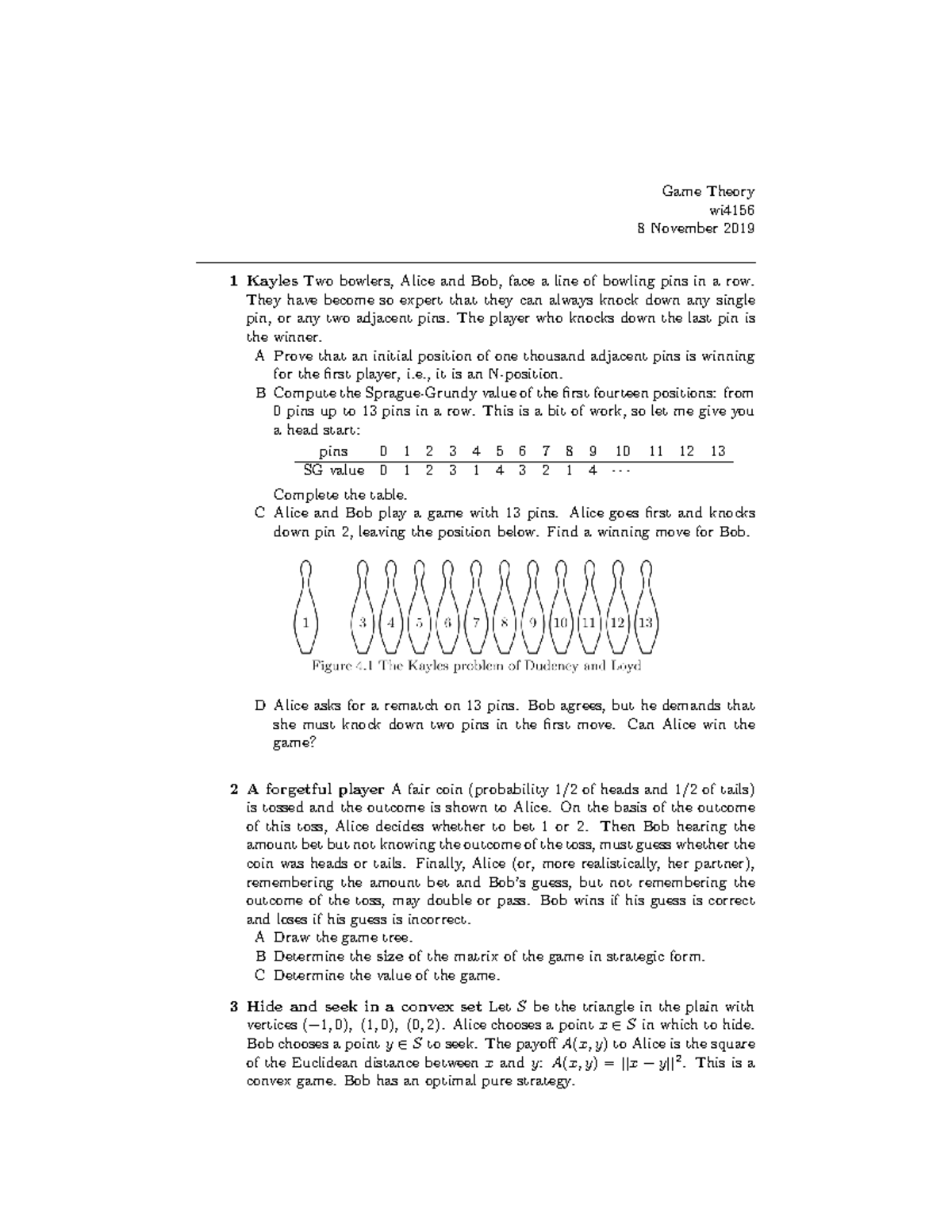 Game Theory Exam - November 2019: In-Depth Analysis & Strategies ...