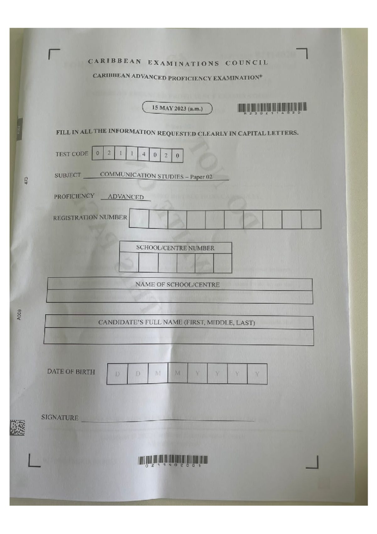 CAPE Communication Studies 2023 Paper 02 Exam Notes - Studocu