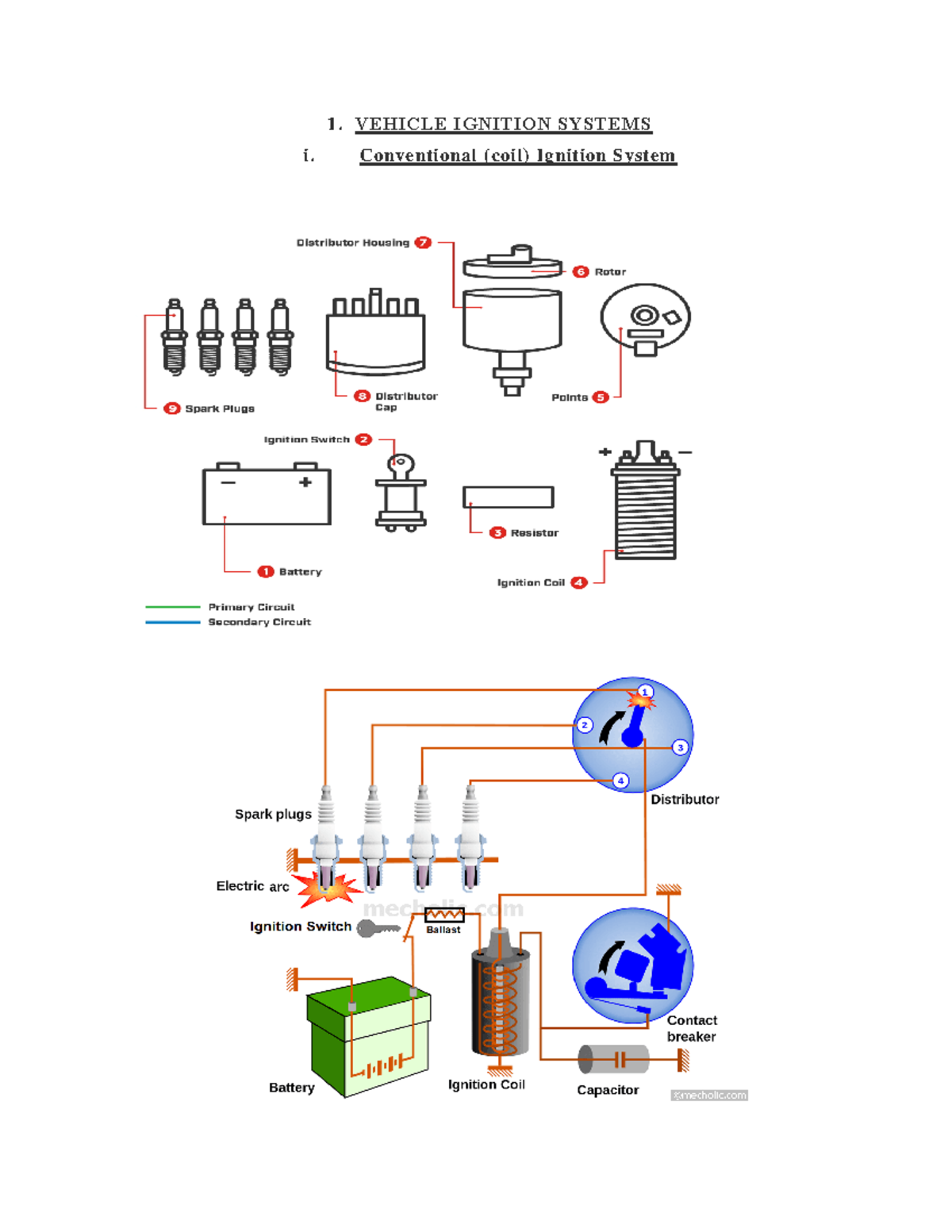 Vehicle Ignition Systems Overview - Mechanics 101 - Studocu