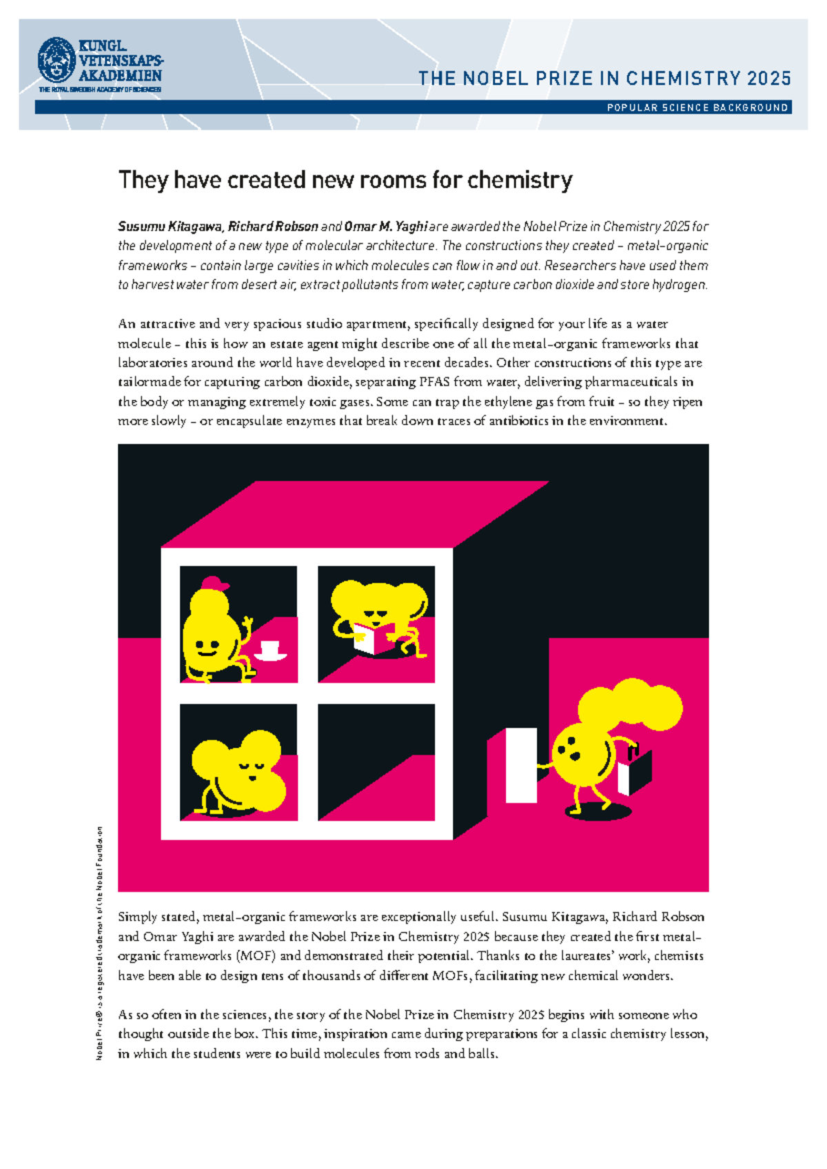 Nobel Prize in Chemistry 2025: Innovations in Molecular Frameworks ...