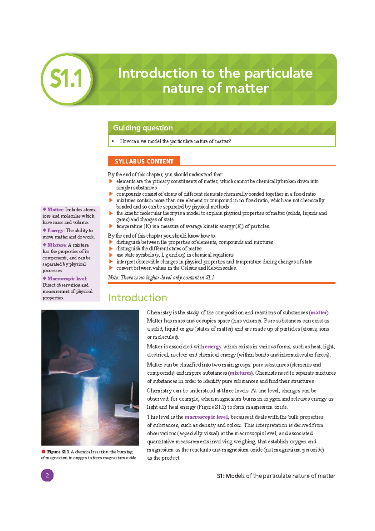 S1.1 Models of the Particulate Nature of Matter - Comprehensive Notes ...