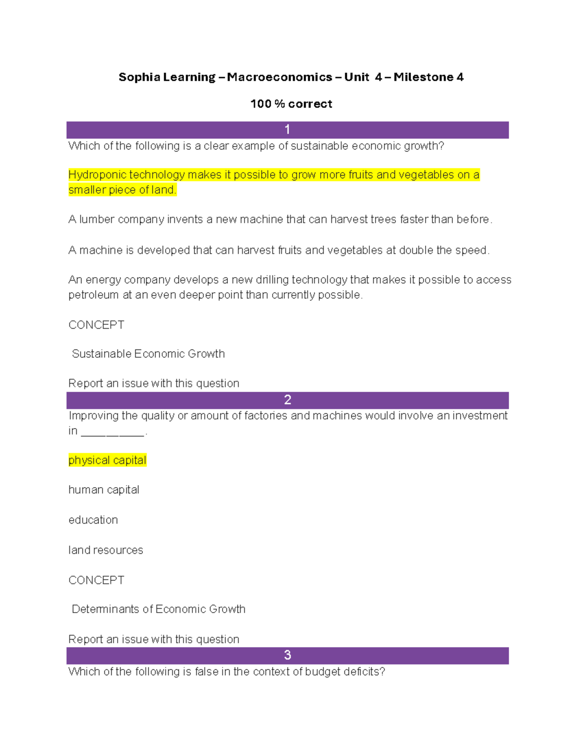 Macroeconomics - Unit 4 - Milestone 4 Study Guide - Studocu