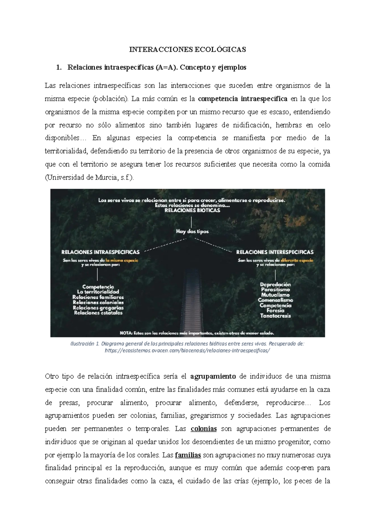 Ecología Acuática: Interacciones Ecológicas y Ejemplos (A=B) - Studocu
