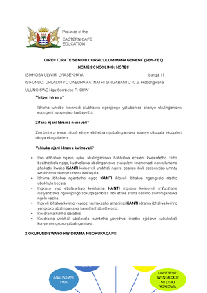 FET Isixhosa HL Grades 10 - 12 - ISIXHOSA HL SBA AND ORAL EXEMPLAR ...