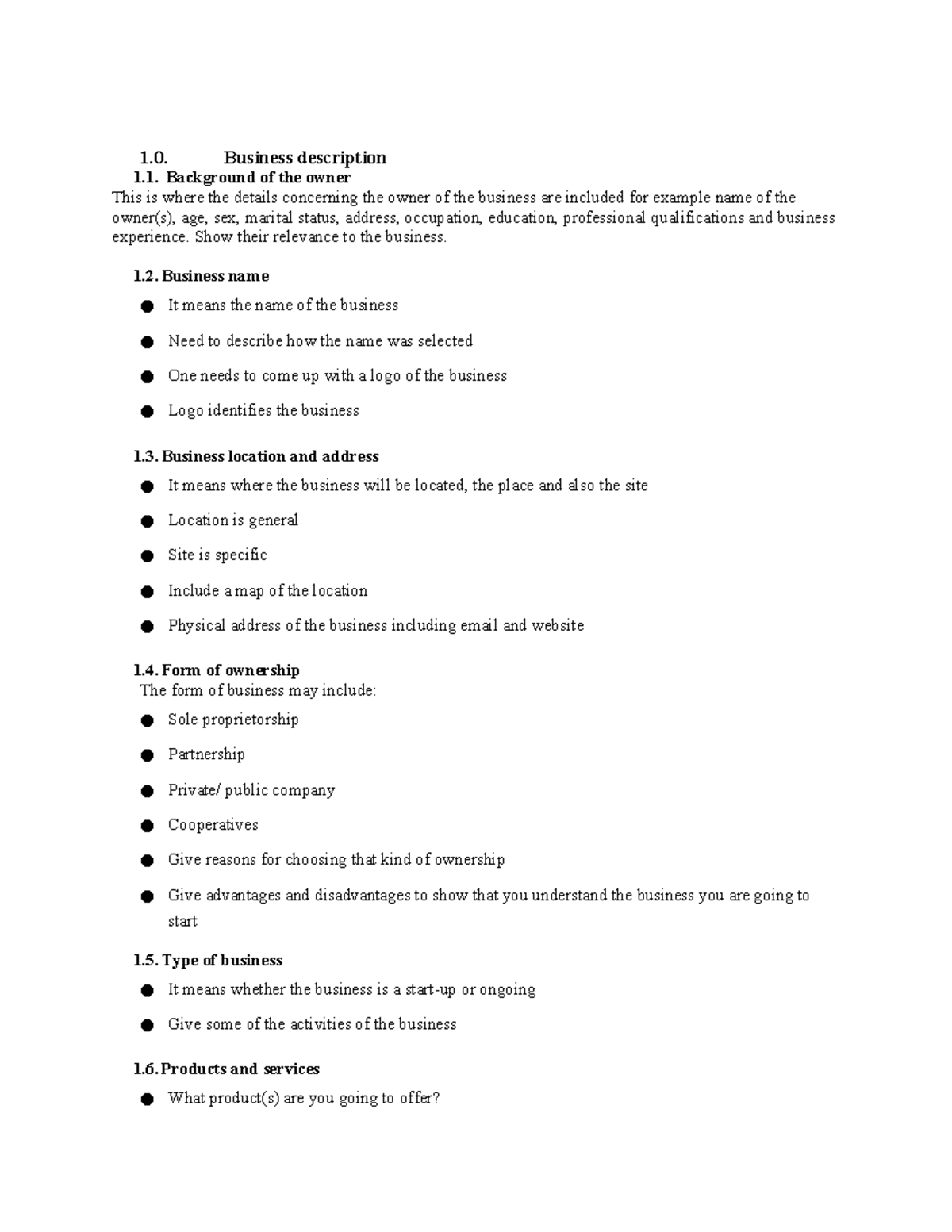 Business Plan Guide Notes: Comprehensive Overview and Strategies - Studocu