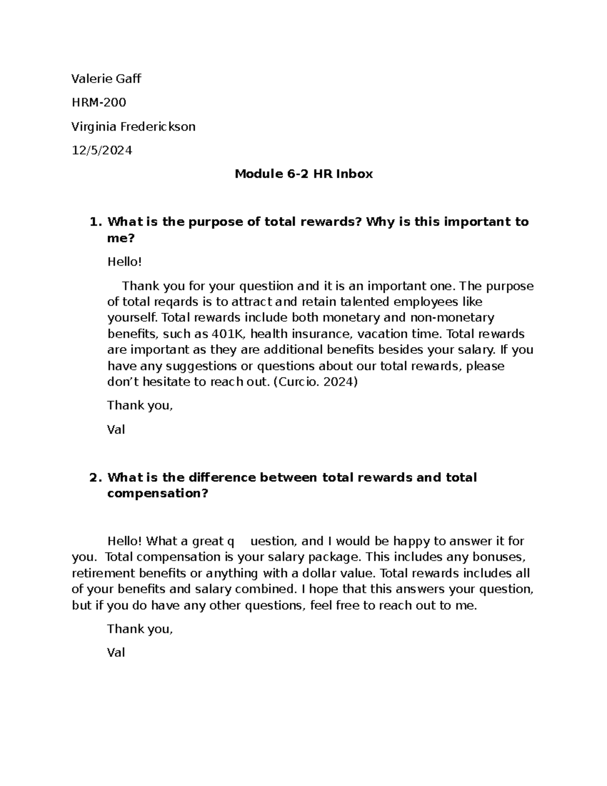 Module 6 HRM: Understanding Total Rewards and Compensation - Studocu