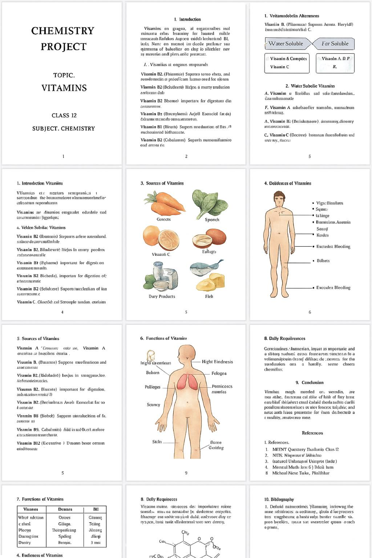Chemistry Project: Vitamins Overview and Functions (CHEM 12) - Studocu