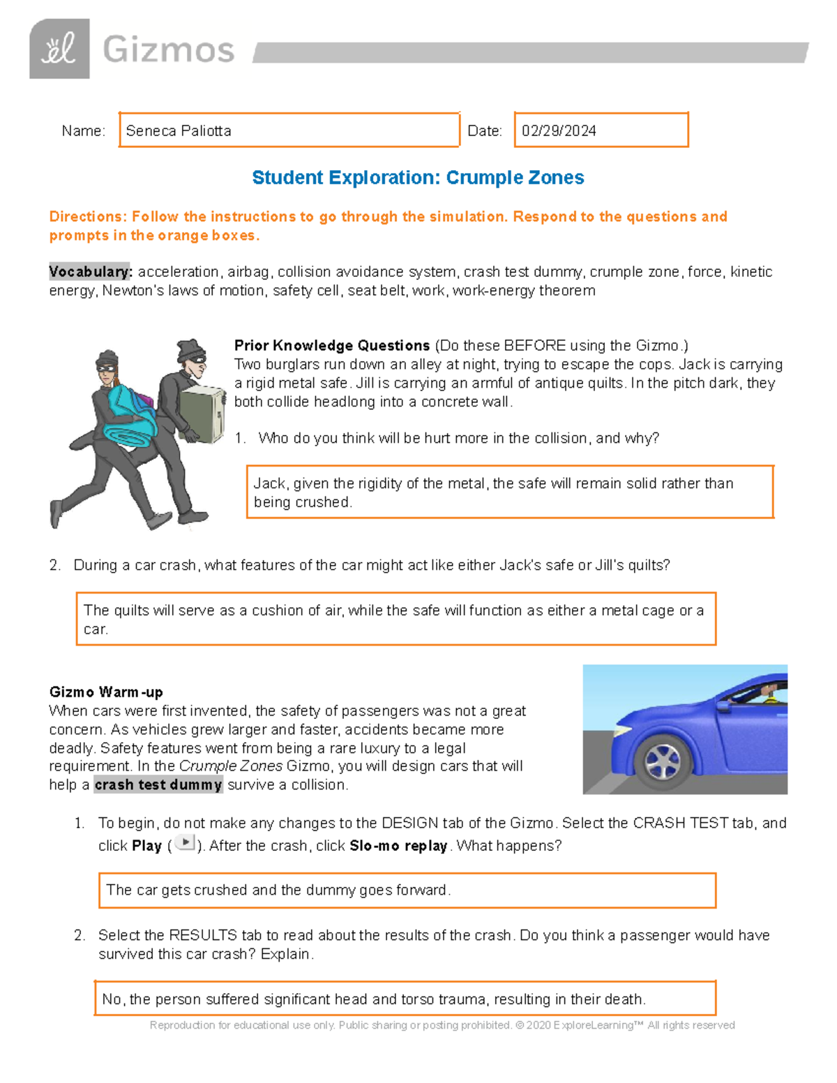 Crumple Zones Simulation: SE Gizmo Exploration Guide - Studocu
