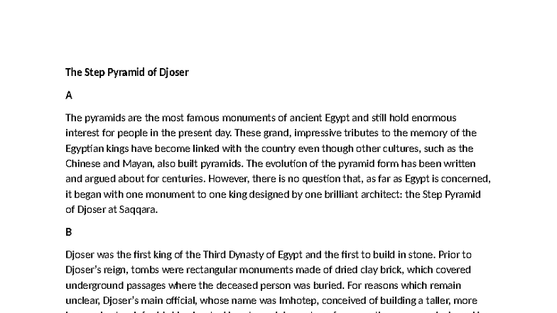 The Step Pyramid of Djoser: A Revolutionary Monument in Ancient Egypt ...