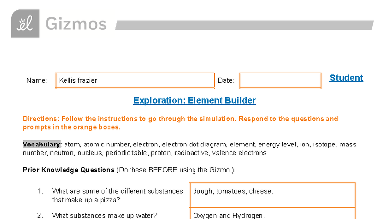 Element Builder Simulation Exploration (SE) - Studocu