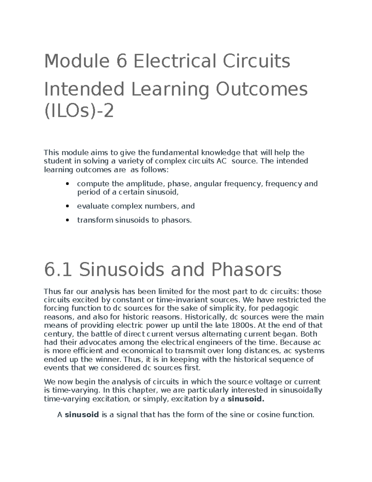 Module 6 Electrical Circuits - Module 6 Electrical Circuits Intended ...