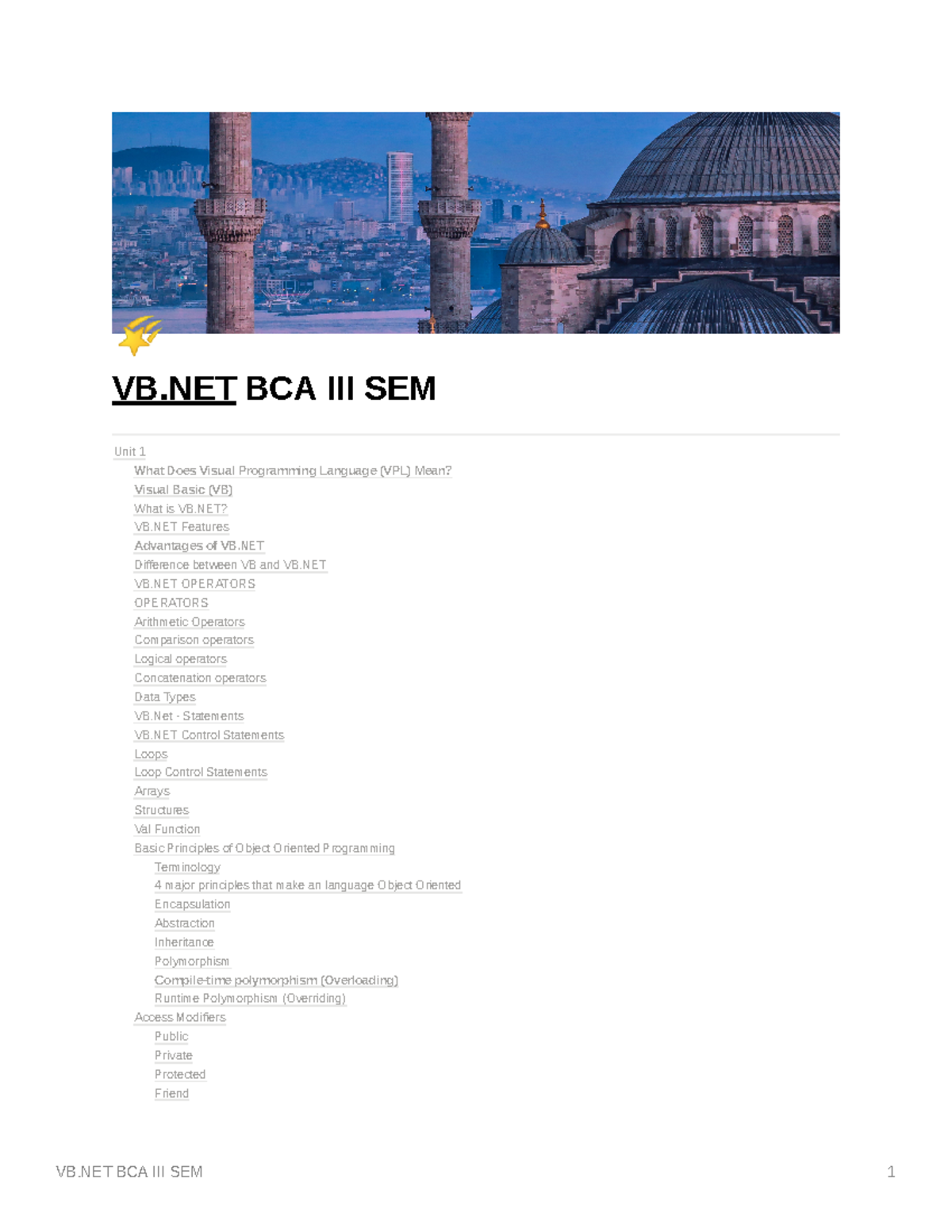 Visual Basic .NET III SEM NOTES Complete 5 units - 🌠 VB BCA III SEM ...