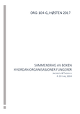 Hvordan organisasjoner fungerer - Dag Ingvar Jacobsen; Jan Thorsvik - Studocu
