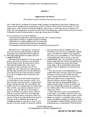 Practice Test 1 - The first test - ENGLISH LANGUAGE AND COMPOSITION ...