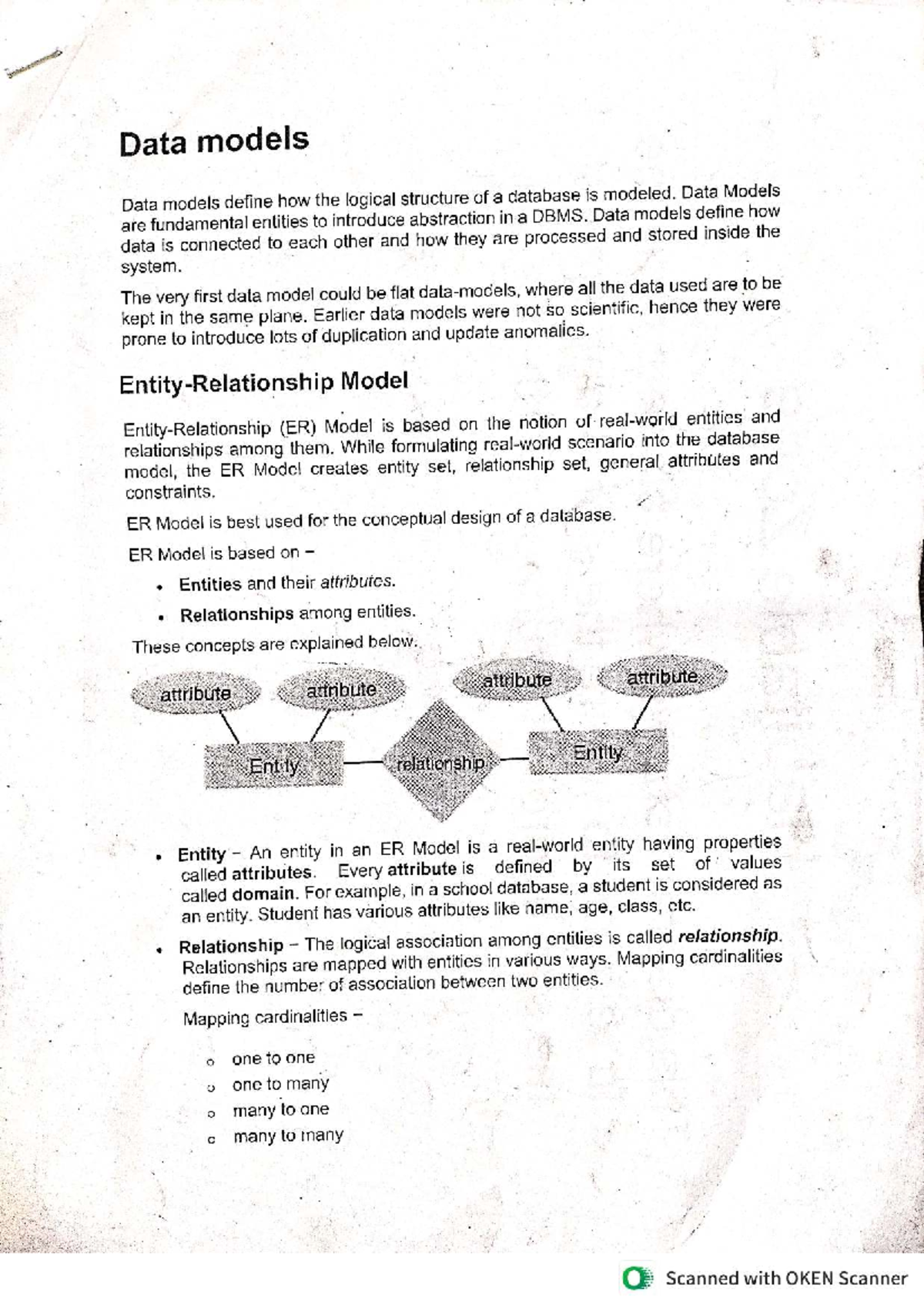 DBMS Data Models and Concepts: A Comprehensive Overview - Studocu