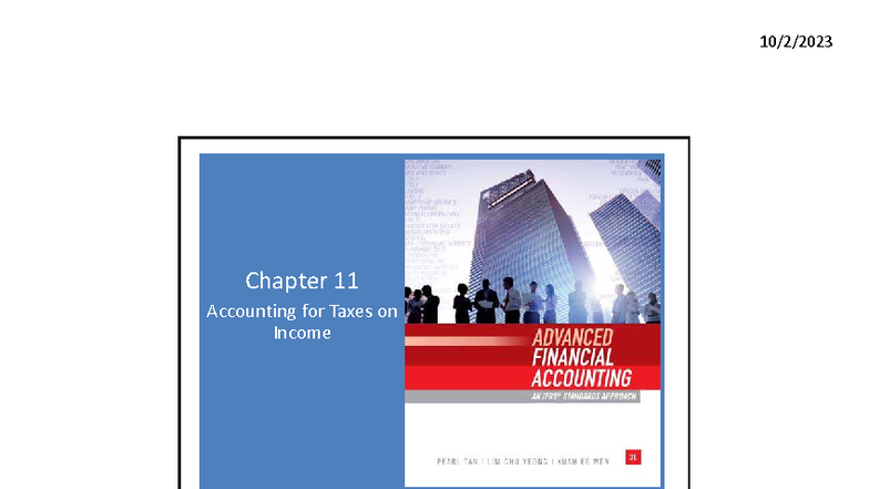 T-VN-HUNG 3e PPT Chapter 11: Accounting for Income Taxes - Studocu