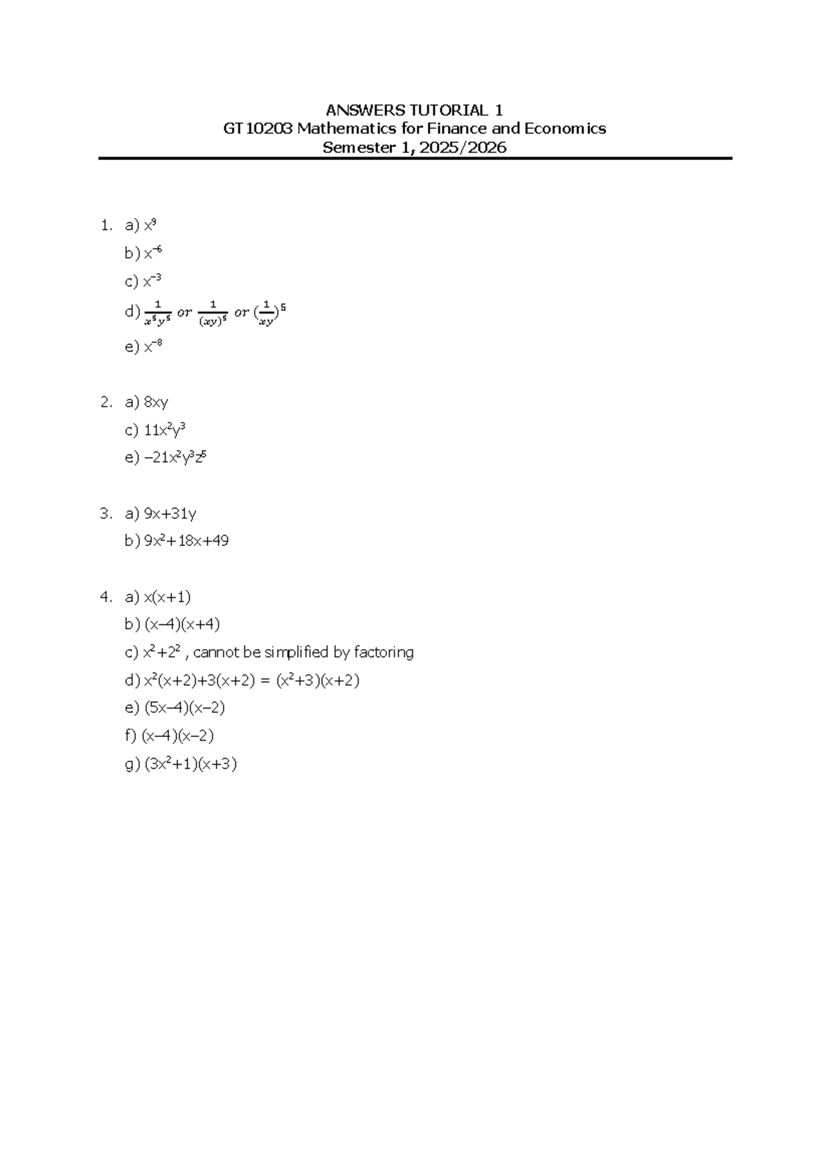 Tutorial 1 Answer - tuto ans - International And Offshore Banking ...
