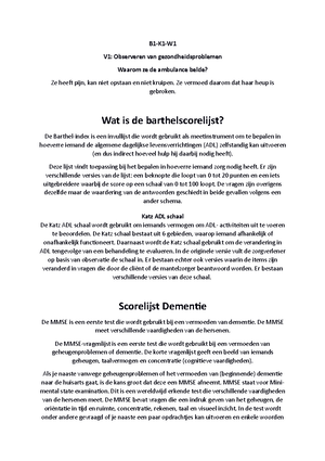 B1-K1-W3 - draagt mede zorg voor het individuele plan van de zorgvrager - V1: methodisch werken ...