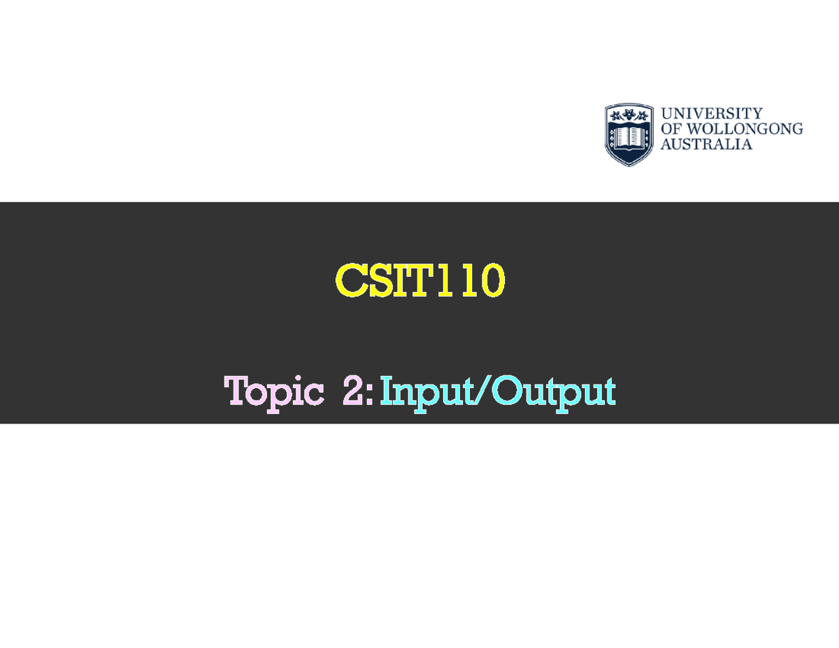 Python Programming: Escape Sequences & String Formatting (Lec2) - Studocu