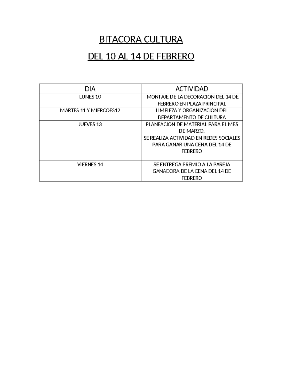 Bitacora Cultura DEL 10 AL 14 Febrero - Matematicas - BITACORA CULTURA ...