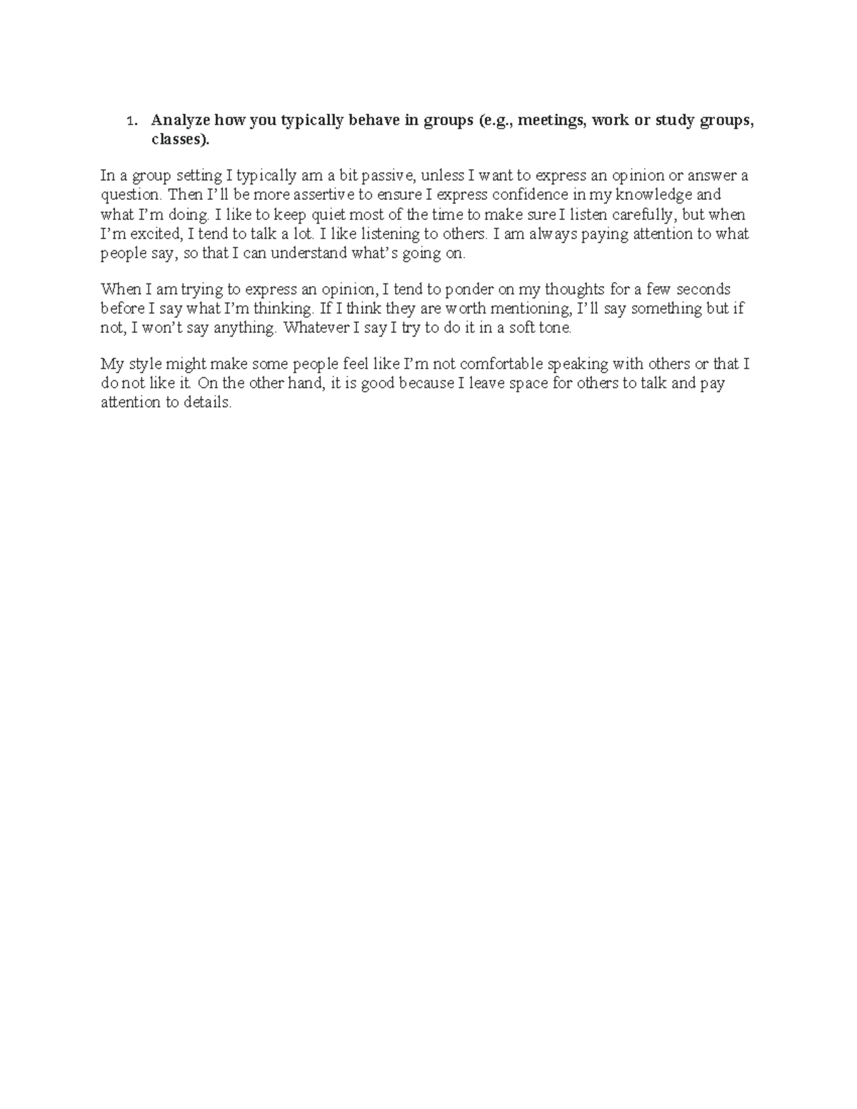 TW - Teamwork Assignment: Analyzing Group Behavior in Chapter 12 - Studocu