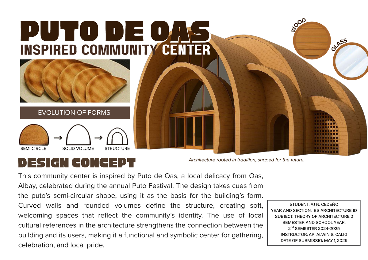 TOA2 - Community Center Design Inspired by Puto de Oas Culture - Studocu