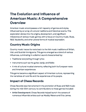 Rock Music Evolution: Iconic Bands, Genres & Influences (MUS 101) - Studocu