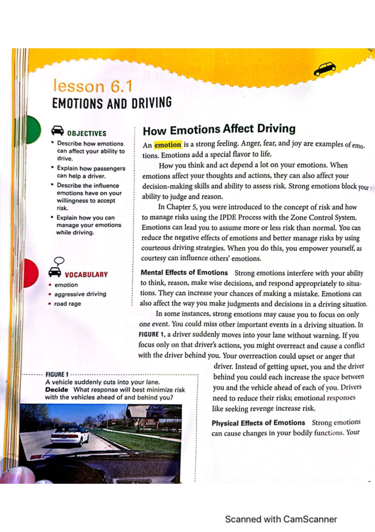 Lesson 6.1: Emotions and Their Impact on Driving Skills - Studocu