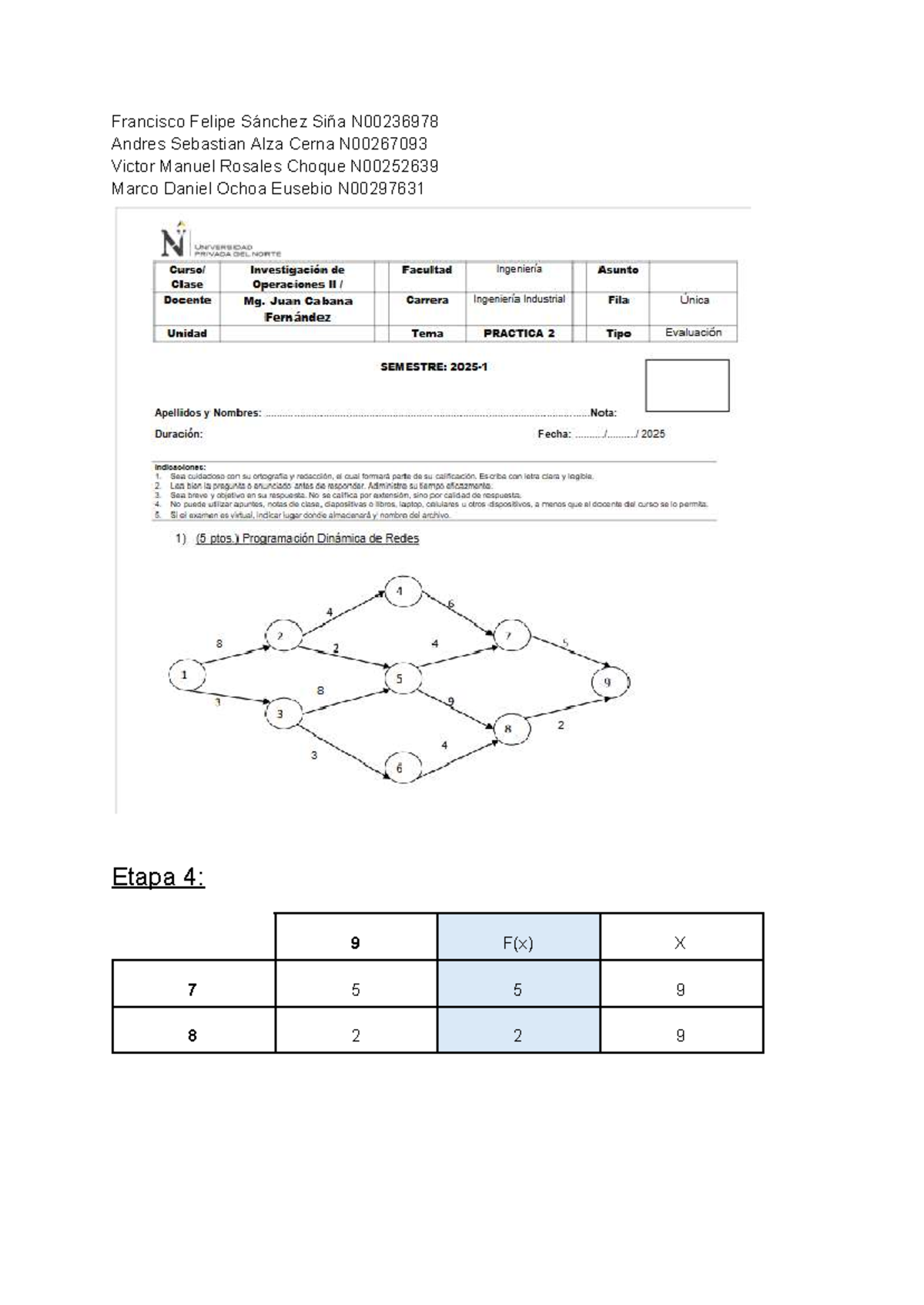 T2 Invope 2 - Examen: Cálculo de Punto de Pedido y Costos Anuales - Studocu