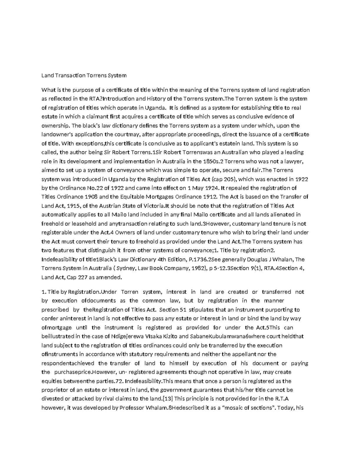RTA 205: Understanding the Purpose of Certificate of Title in Torrens ...