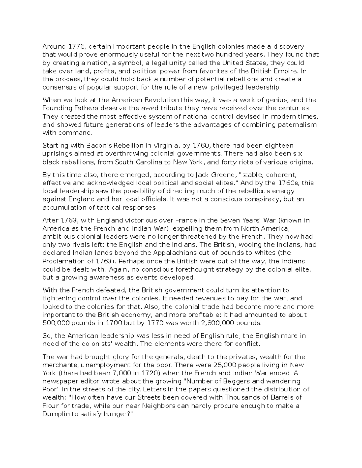 Revolutionary Tensions: Class Conflict & Mobilization in Colonial ...