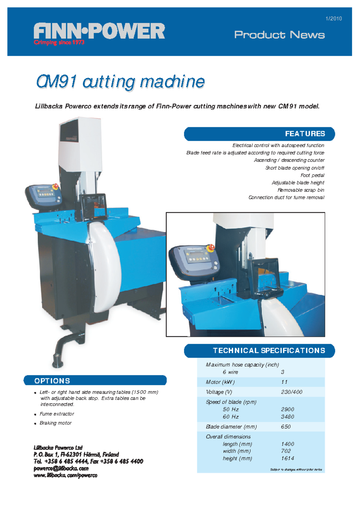Brochure - CM91 - TBD - CM91 cutting machineCM91 cutting machine 1 ...