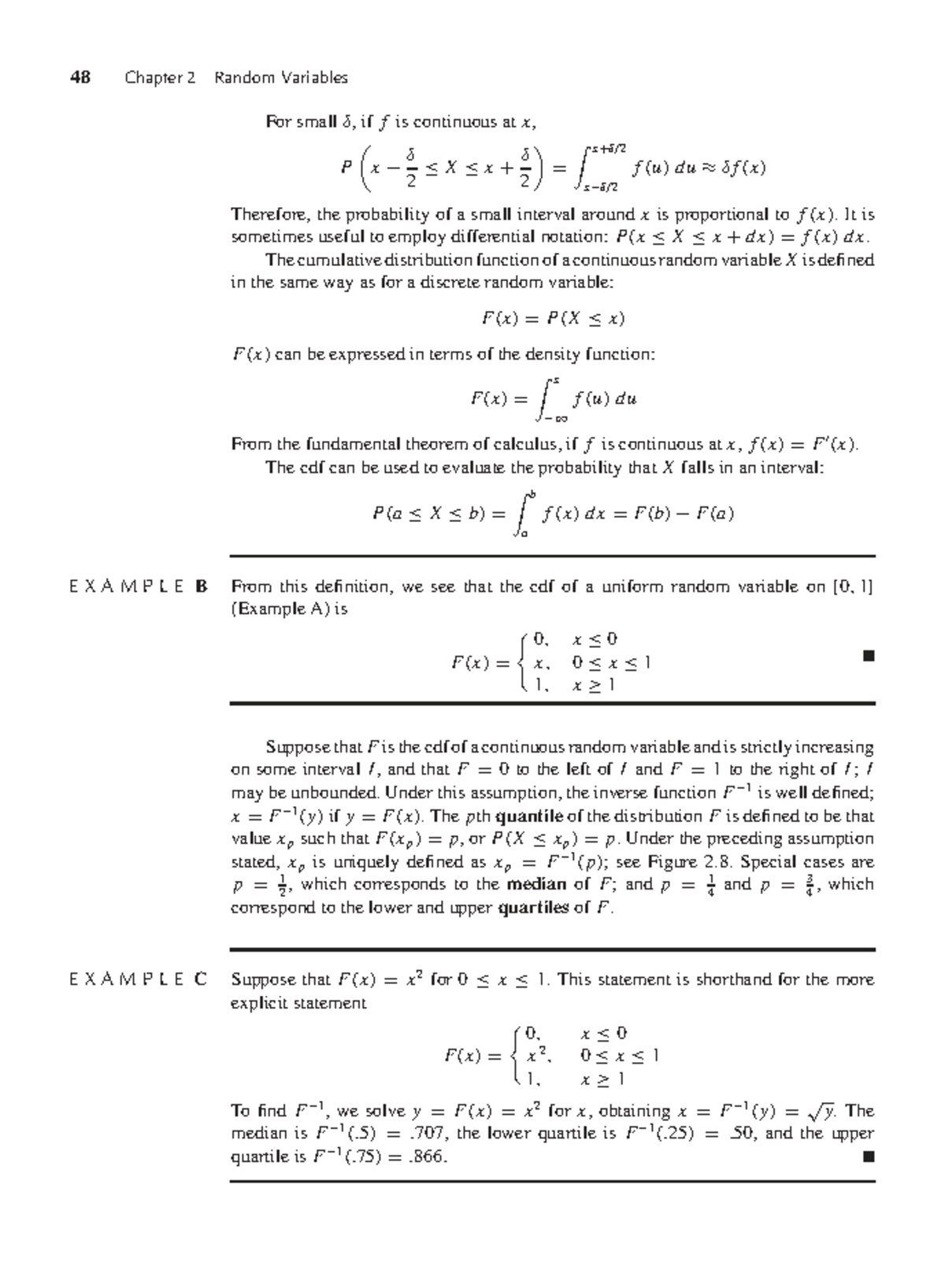 Mathematical Statistics (MATH 303) - Chapter 2: Random Variables - Studocu