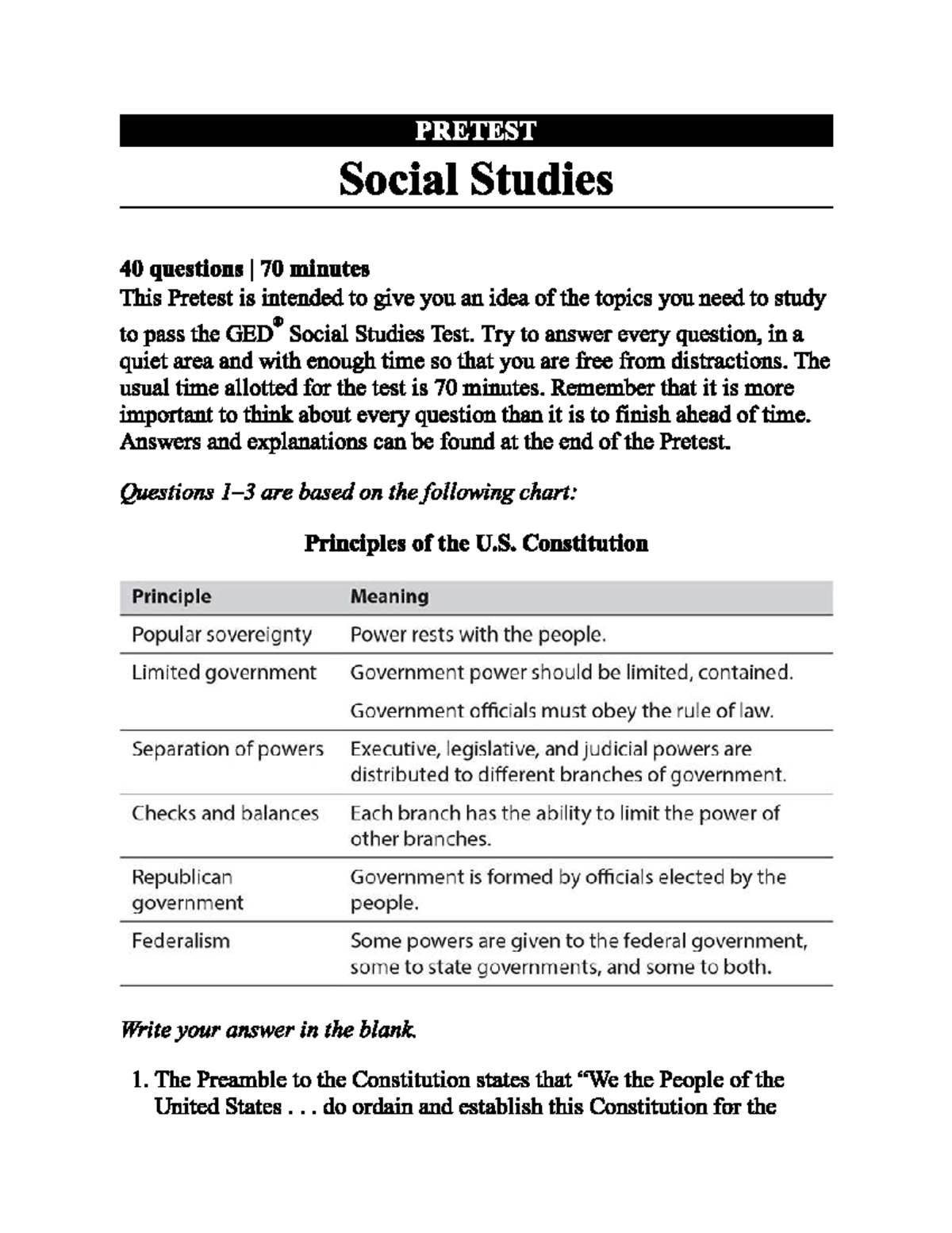 Social Studies 40 Pretest: Key Topics & Concepts Review - Studocu